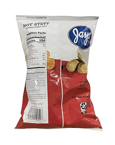 Jay's Hot Stuff Potato Chips an Iconic Chicago Style taste ((1) Bags 5 ...