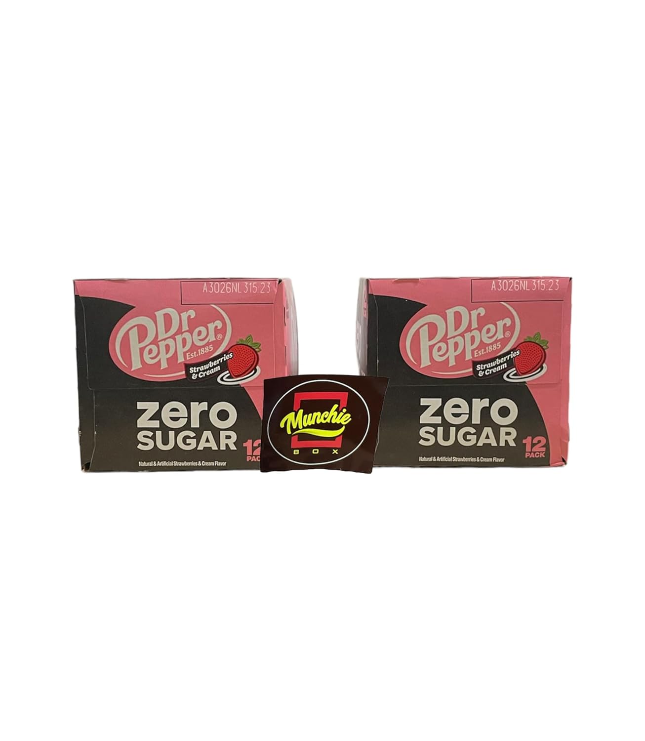 Dr Pepper Strawberry and Cream - Munchie Box Stash (Zero Sugar, Pack o ...
